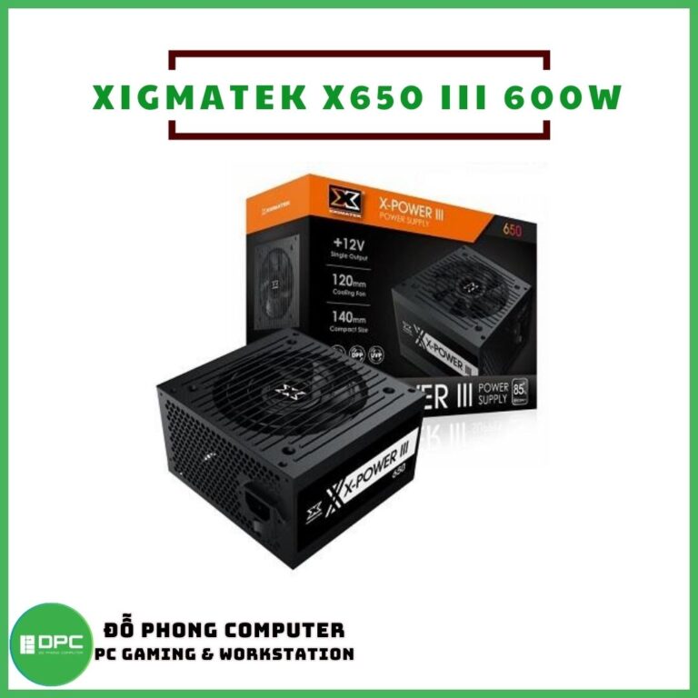 Nguồn máy tính XIGMATEK X650 III 600W New - CÔNG TY TNHH MÁY TÍNH ĐỖ PHONG