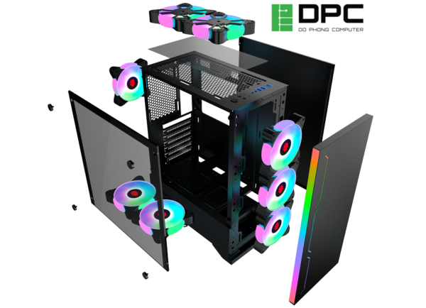 Vỏ Case Cesar Snow (Mini Tower/Màu Đen) - DoPhongPC