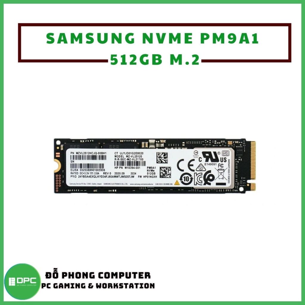 SSD Samsung NVMe PM9A1 512GB M.2 PCIe Gen 4 x4 TRAY - CÔNG TY TNHH MÁY TÍNH ĐỖ PHONG